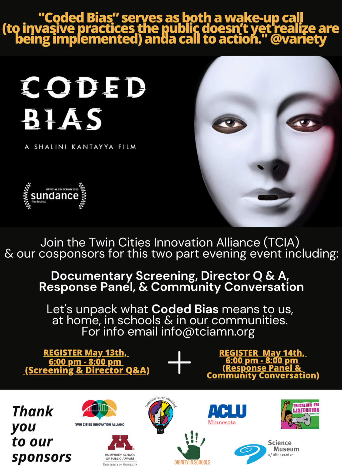 Register Today! Coded Bias Film Screening, Discussion & Workshop ...