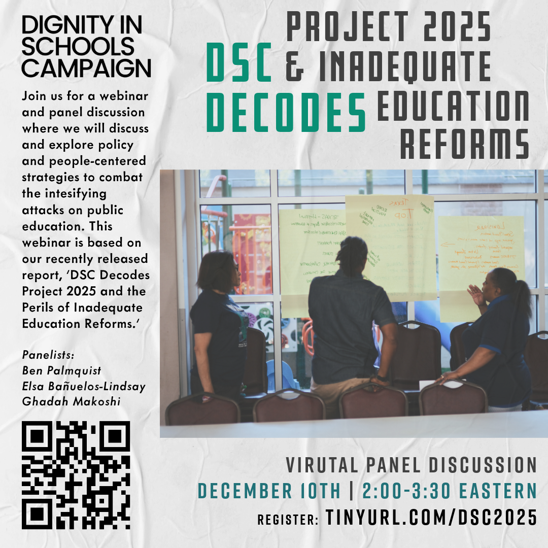 Dignity in Schools – National Coalition Against School Pushout